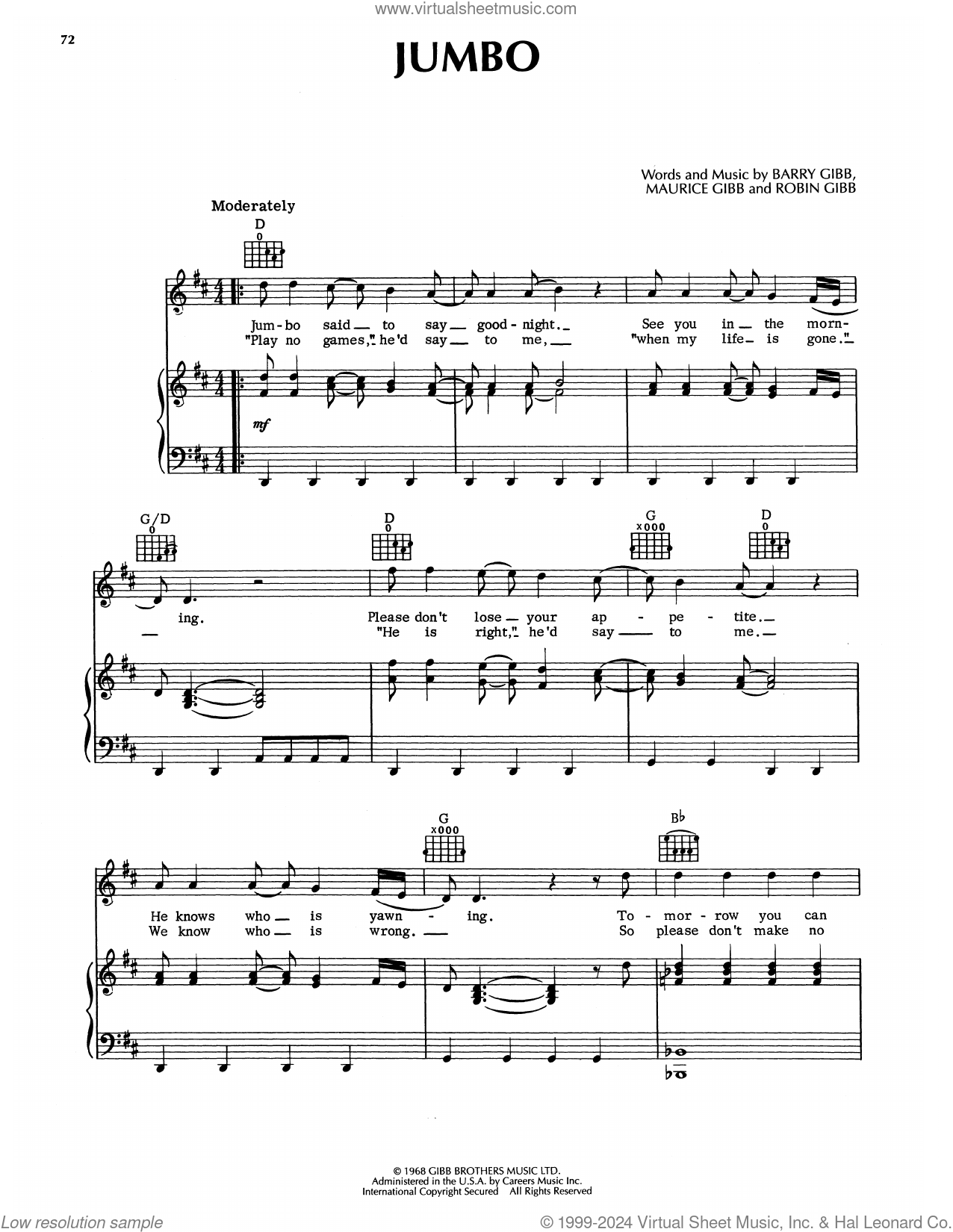 Jumbo sheet music for voice, piano or guitar (PDF)