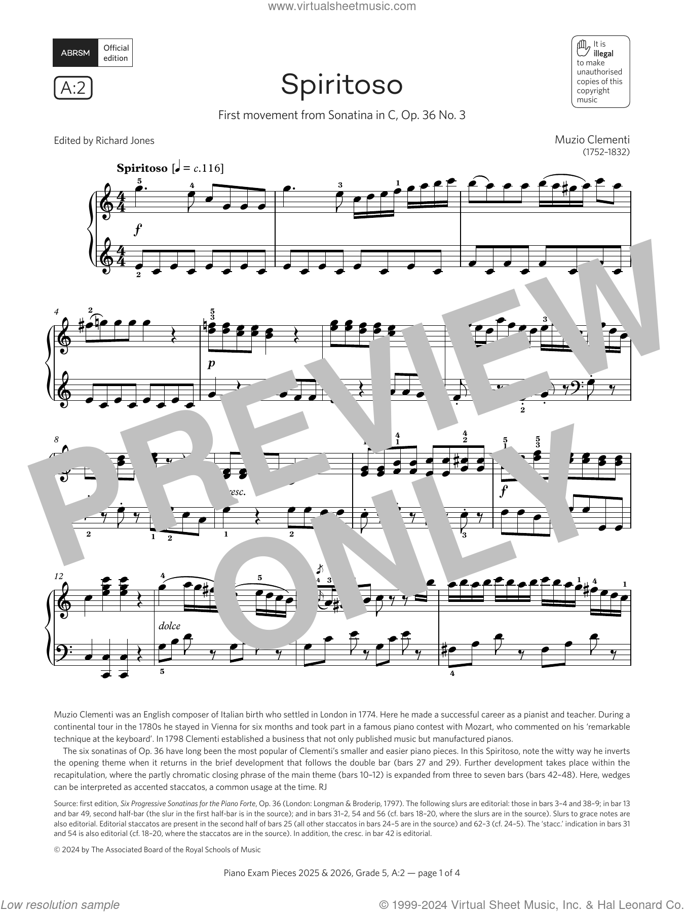 Spiritoso (Grade 5, list A2, from the ABRSM Piano Syllabus 2025 and ...