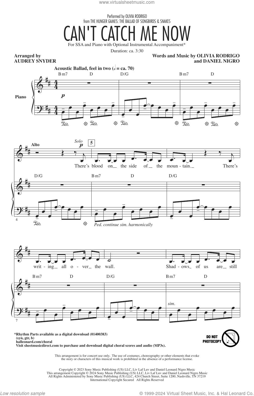Can't Catch Me Now (from The Hunger Games: The Ballad Of Songbirds and ...