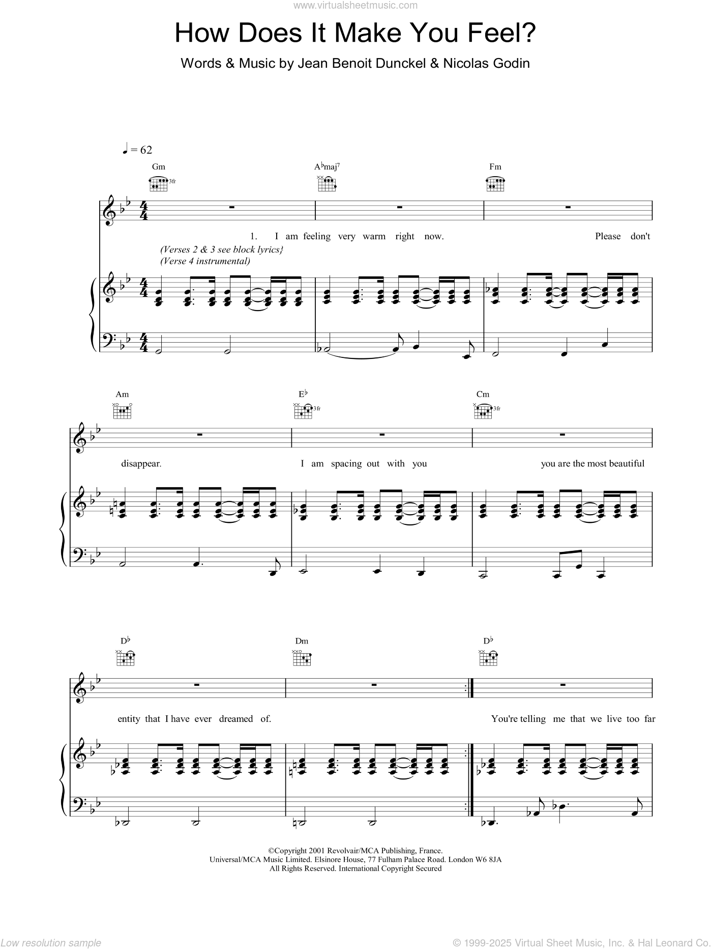 How Does It Make You Feel? sheet music for voice, piano or guitar
