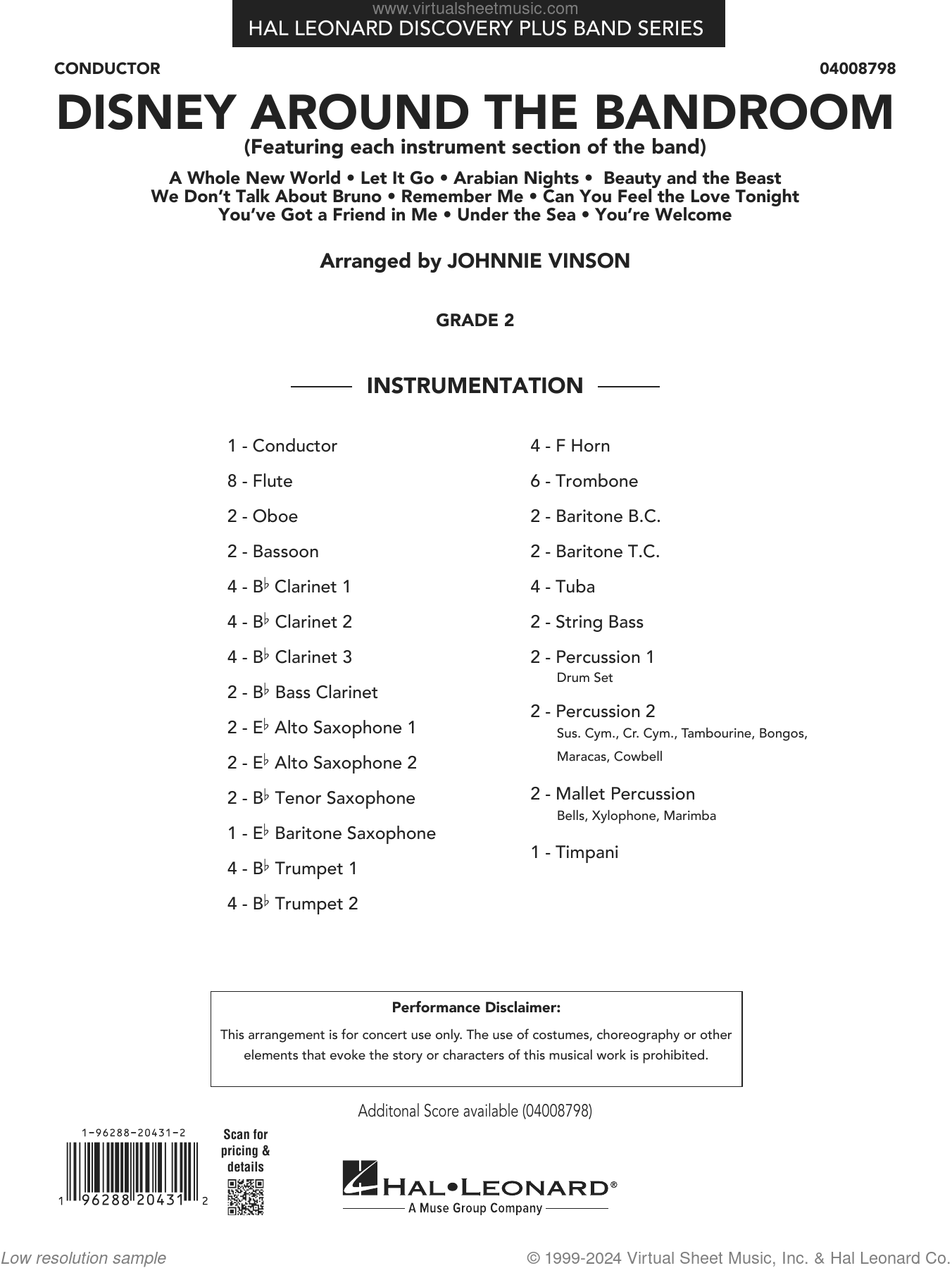 Disney Around the Bandroom sheet music (complete collection) for ...