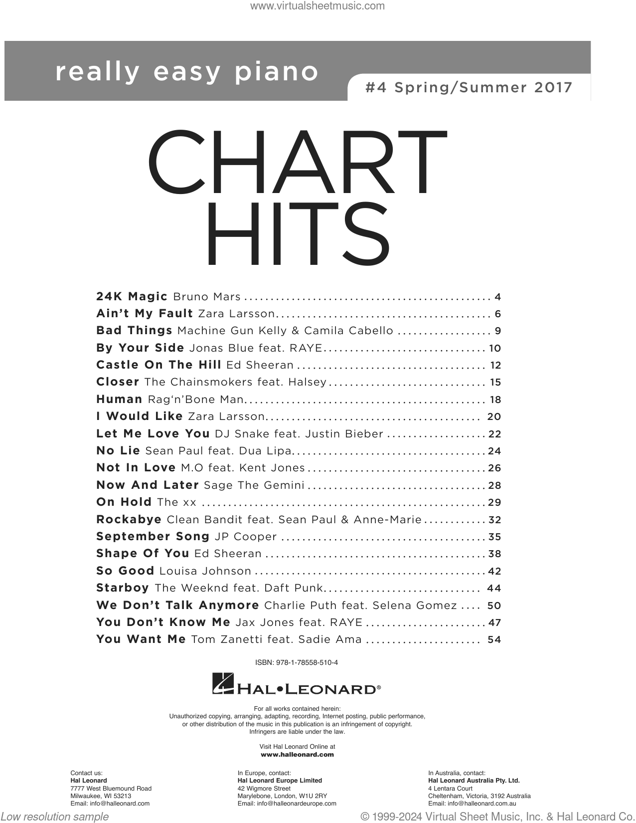 Bad Things sheet music for piano solo (PDF)
