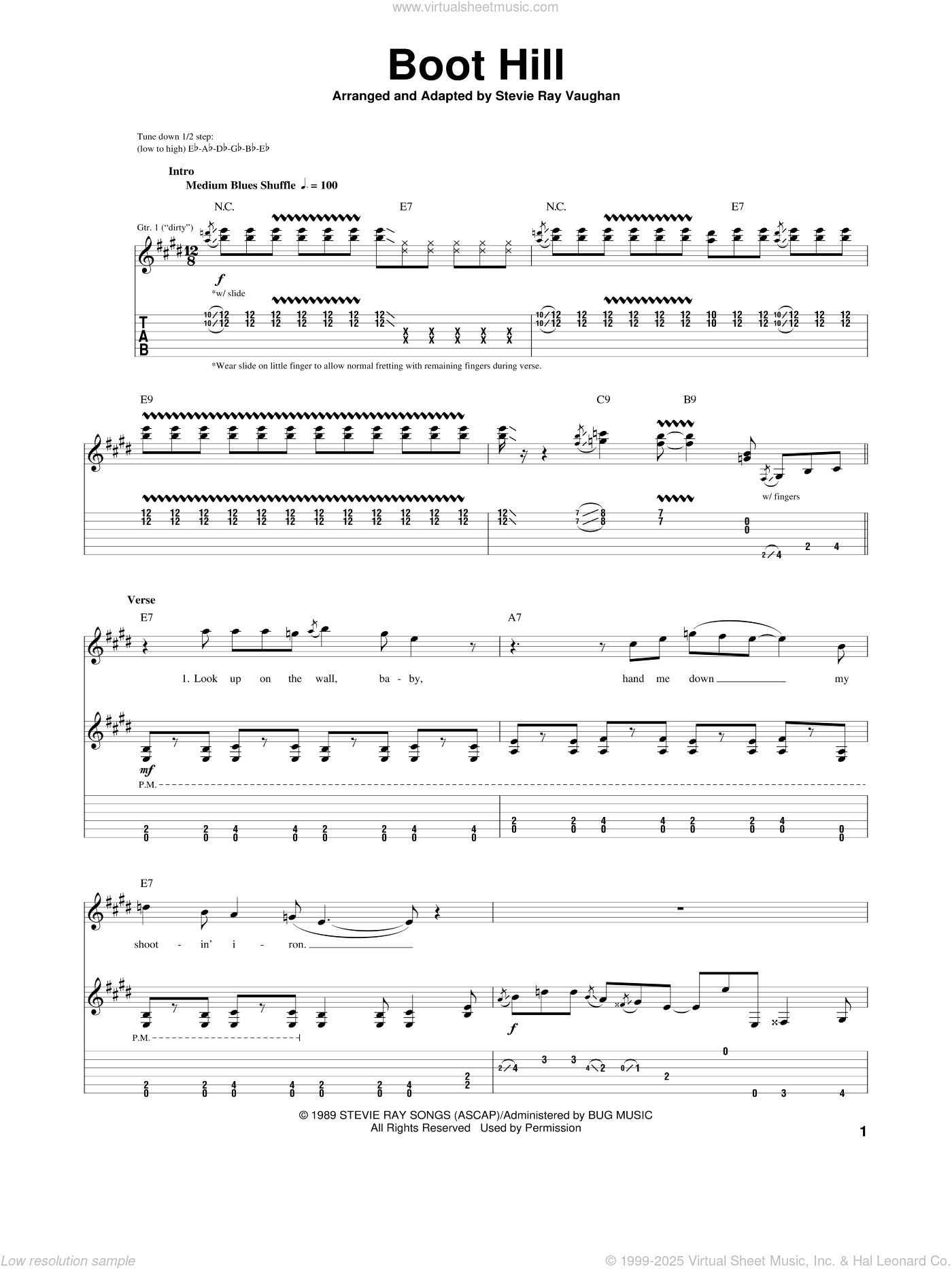Boot Hill sheet music for guitar (tablature) (PDF)