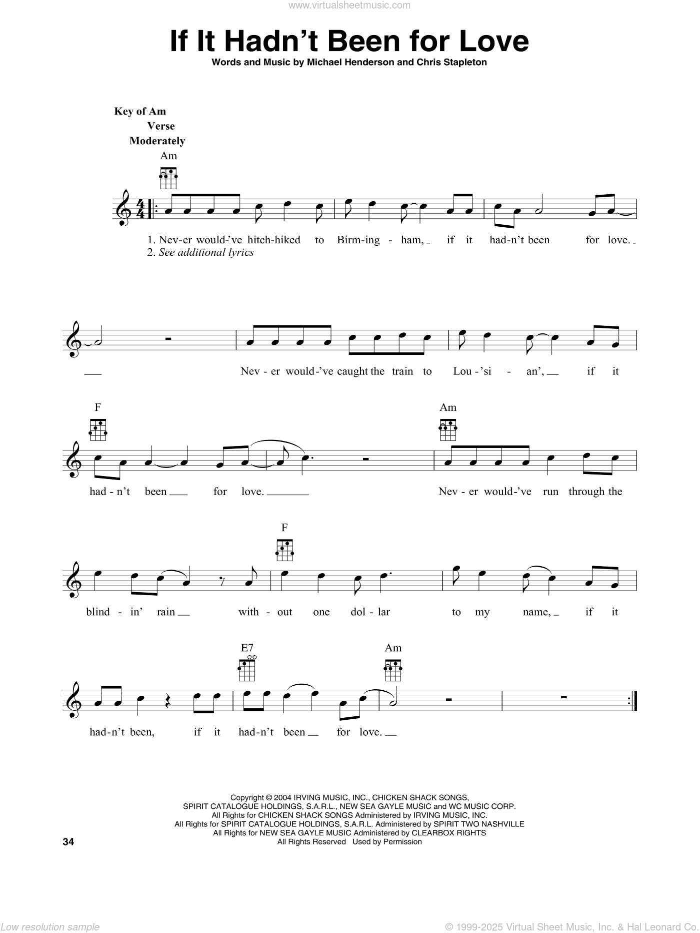 If It Hadn't Been For Love (arr. Fred Sokolow) sheet music for banjo solo