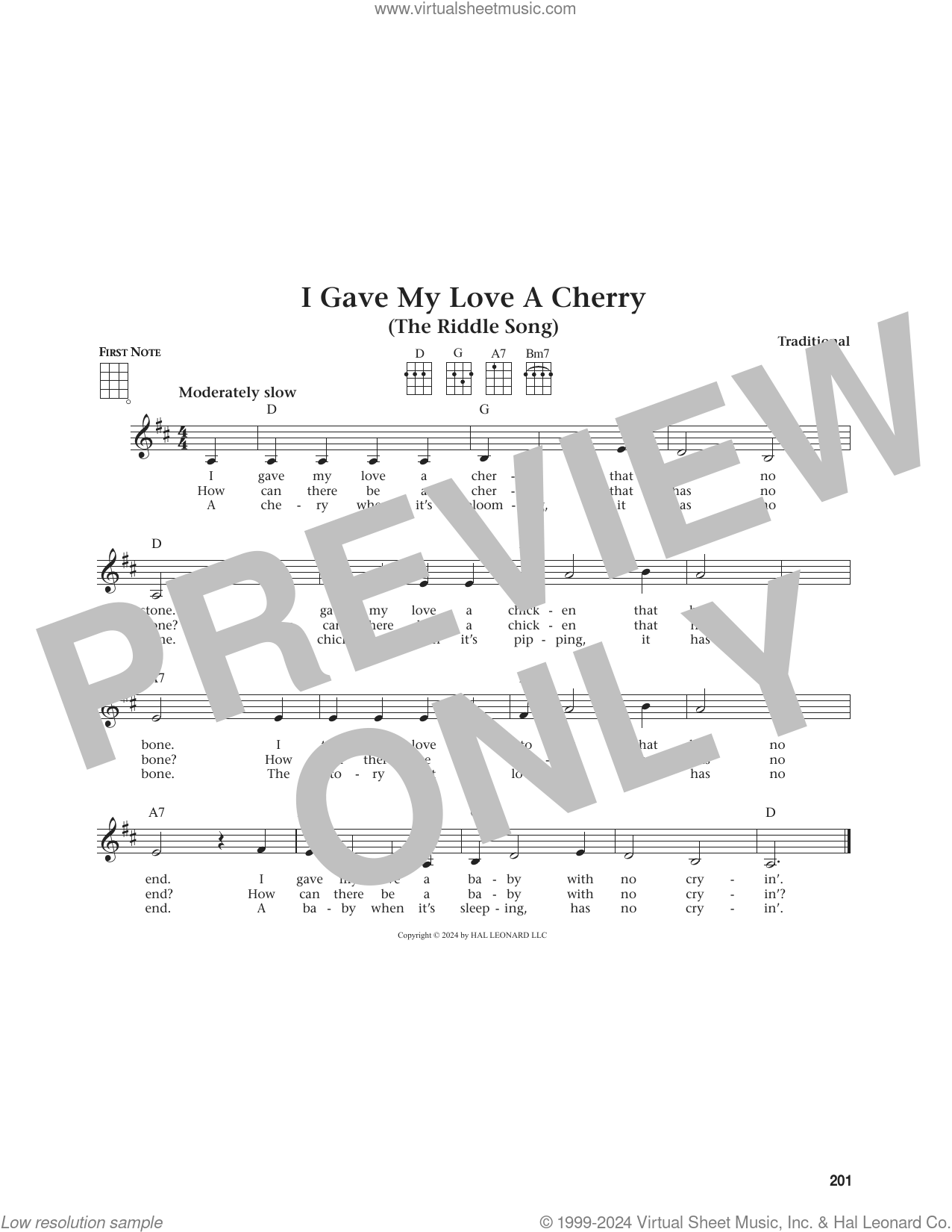 I Gave My Love A Cherry (The Riddle Song) (from The Daily Ukulele) (arr ...