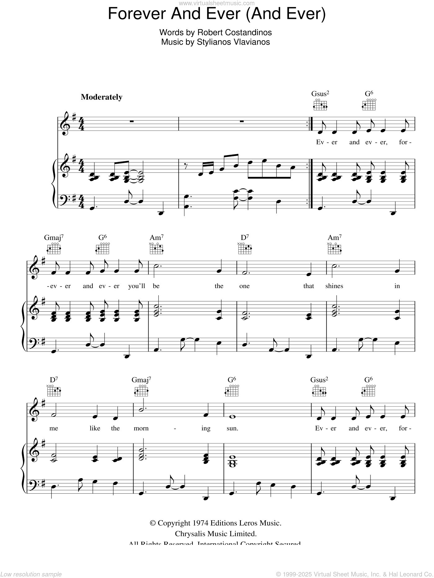 Forever And Ever (And Ever) sheet music for voice, piano or guitar
