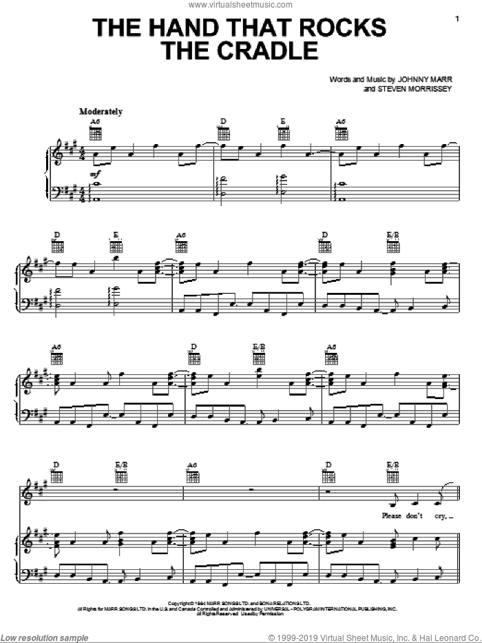 The Hand That Rocks The Cradle sheet music for voice, piano or guitar