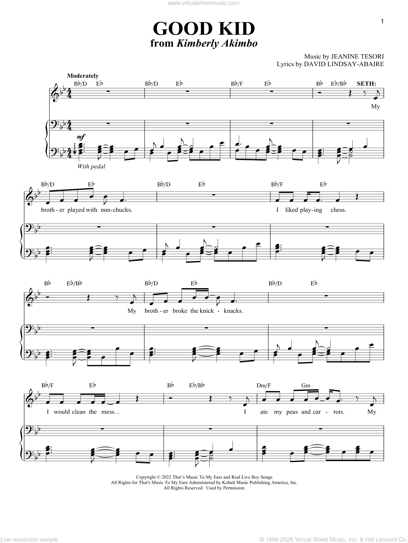Good Kid (from Kimberly Akimbo) sheet music for voice and piano