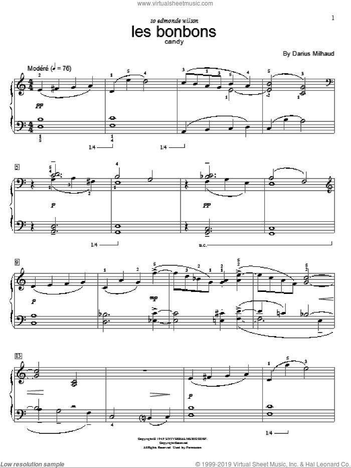 Candy sheet music for piano solo (elementary) (PDF)