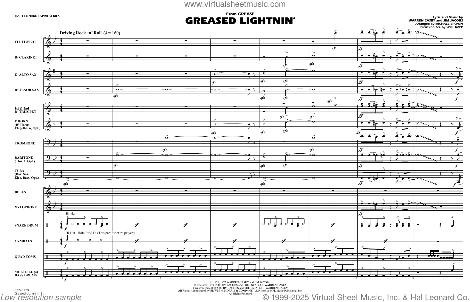 Greased Lightnin' (from Grease) (arr. Michael Brown) sheet music ...