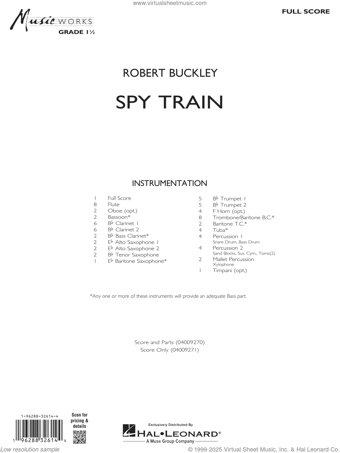 Spy Train sheet music (complete collection) for concert band