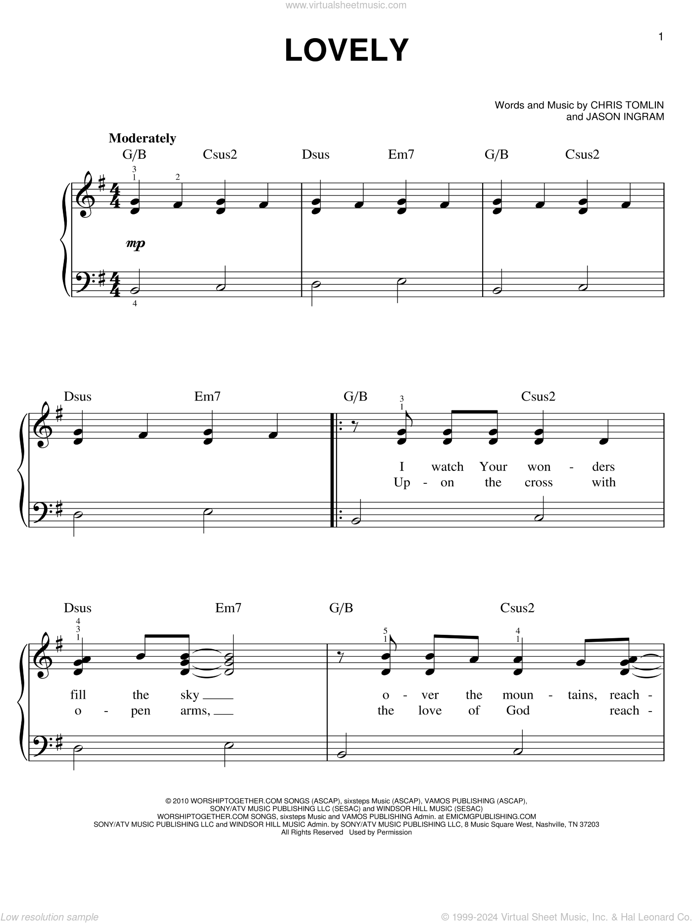 Lovely sheet music for piano solo (PDF)
