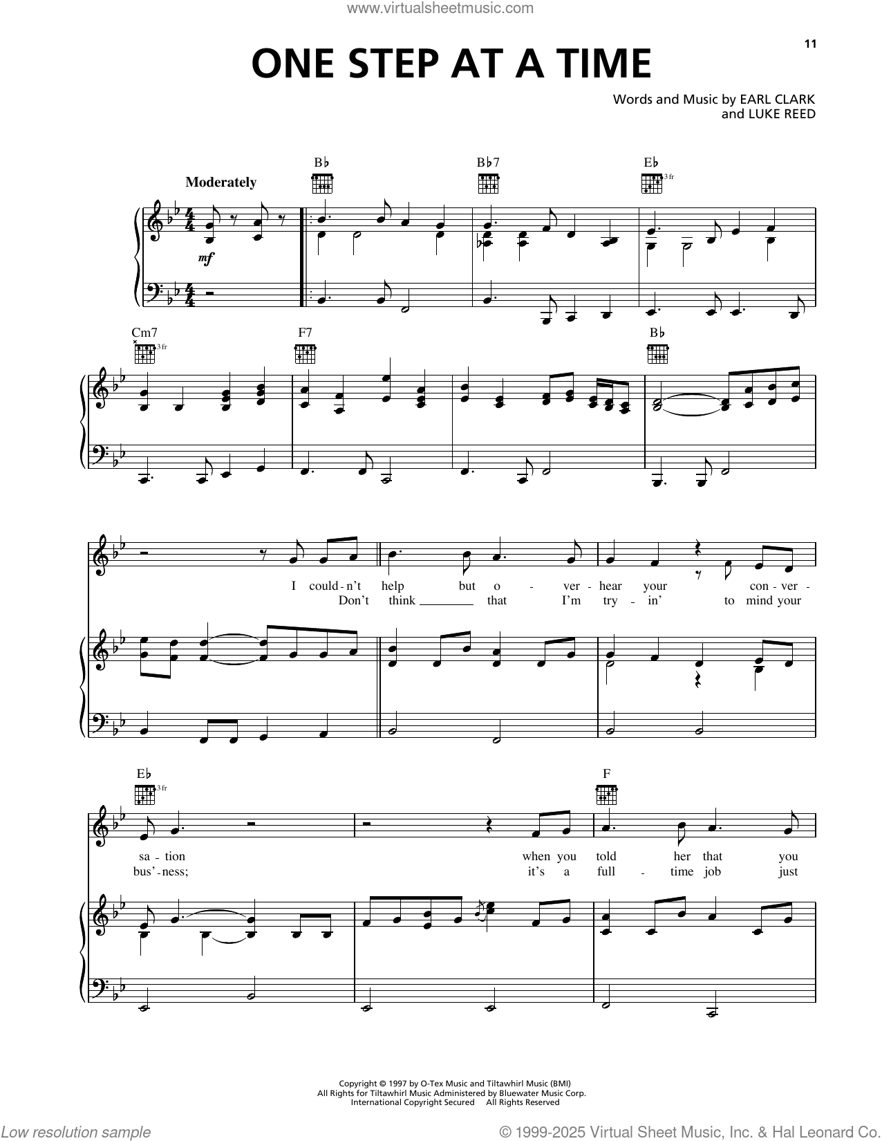George Strait: One Step At A Time sheet music for voice, piano or guitar