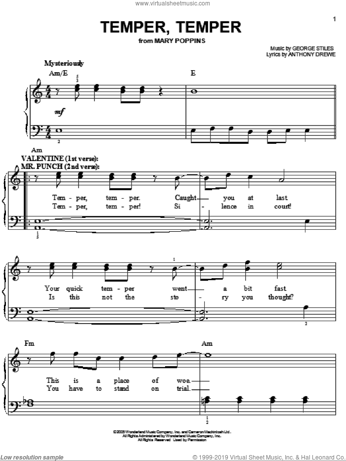 Temper, Temper sheet music for piano solo (PDF)