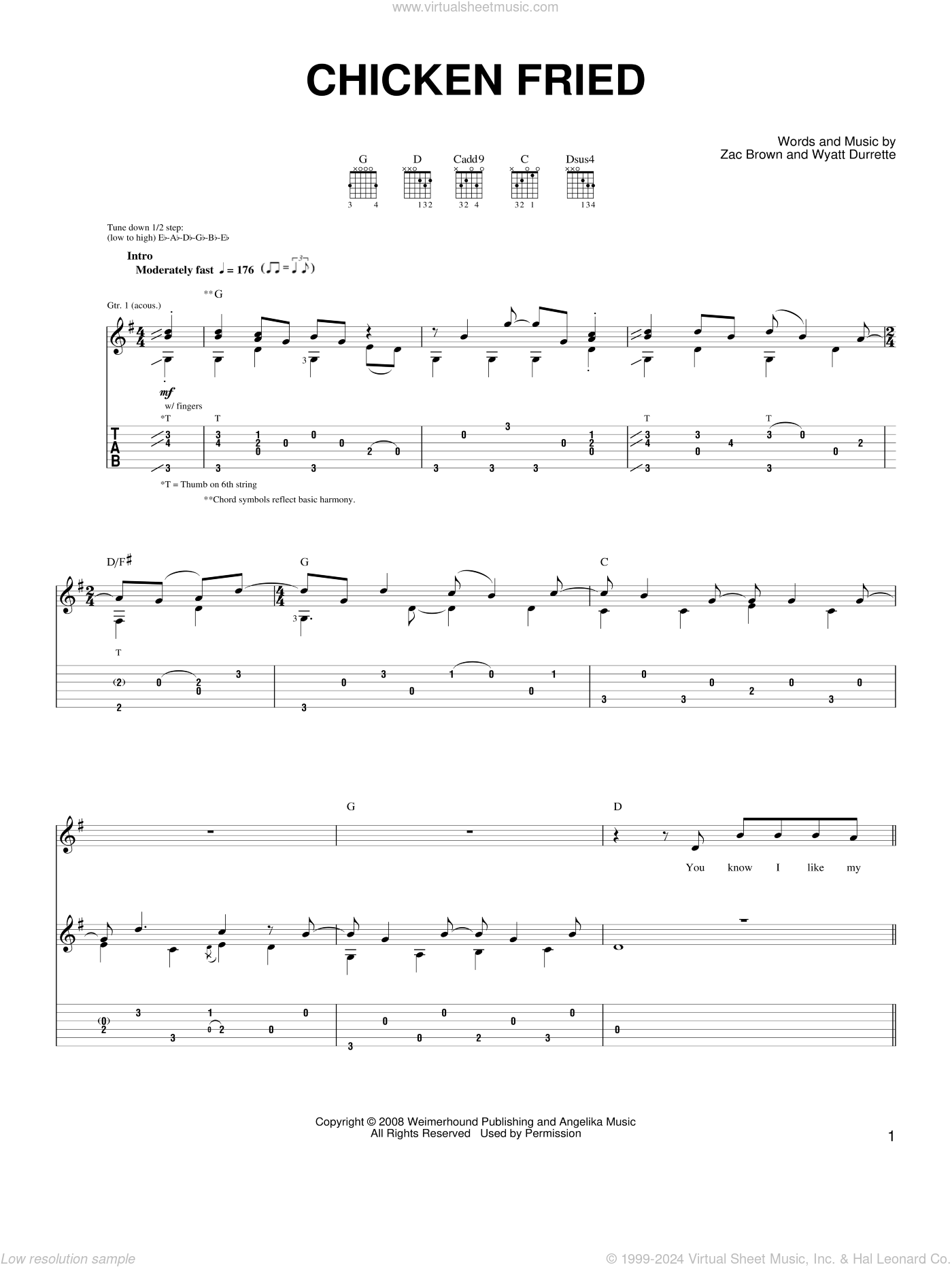 Zac Brown Guitar Chords