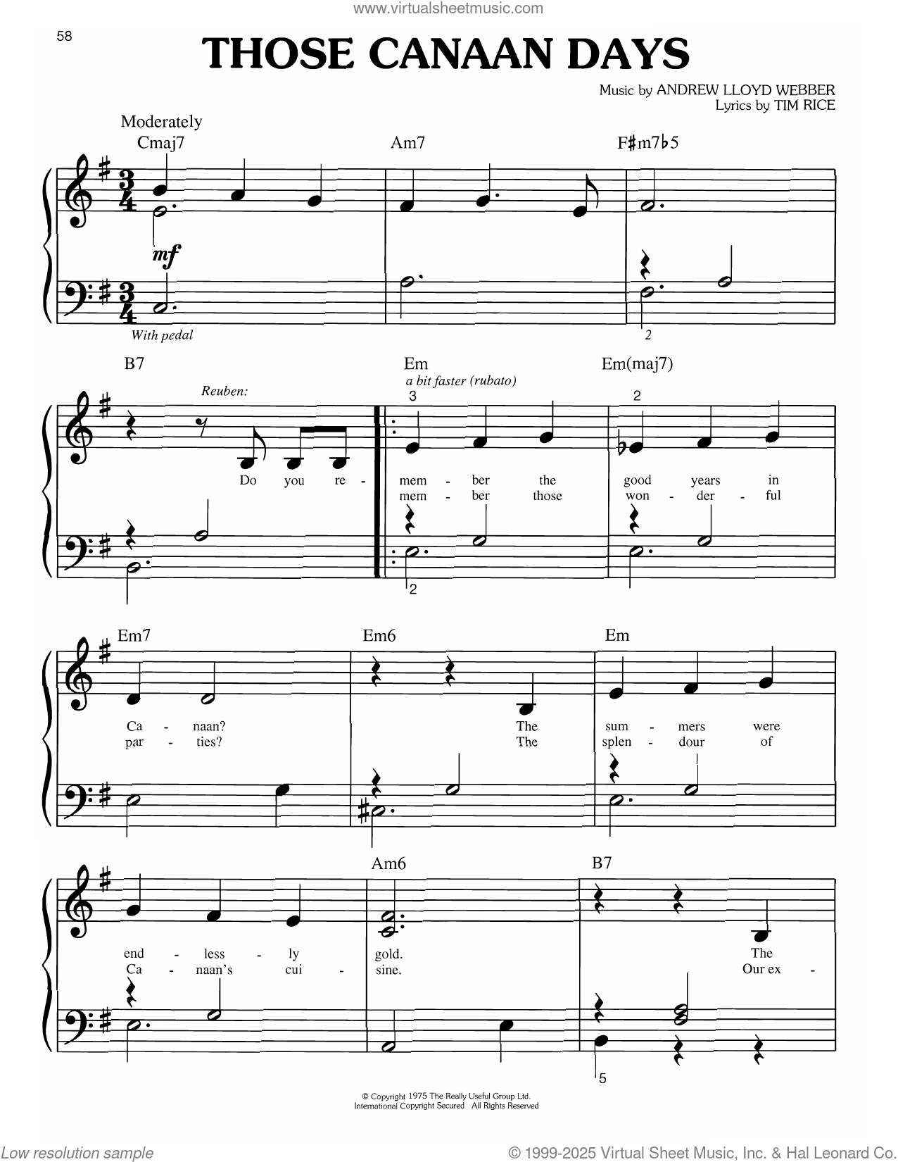 Those Canaan Days (from Joseph and the Amazing Technicolor Dreamcoat ...