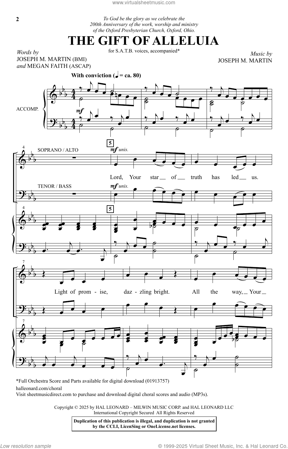 The Gift Of Alleluia sheet music for choir (SATB: soprano, alto, tenor ...