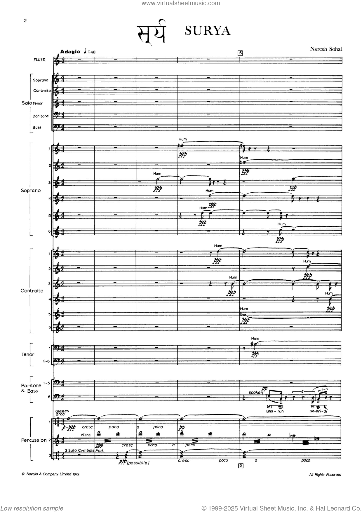 Surya (vocal score) sheet music for choir (SATB: soprano, alto, tenor ...
