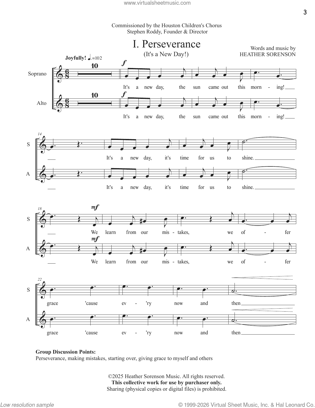 Lessons Learned from Kids sheet music for choir (PDF)