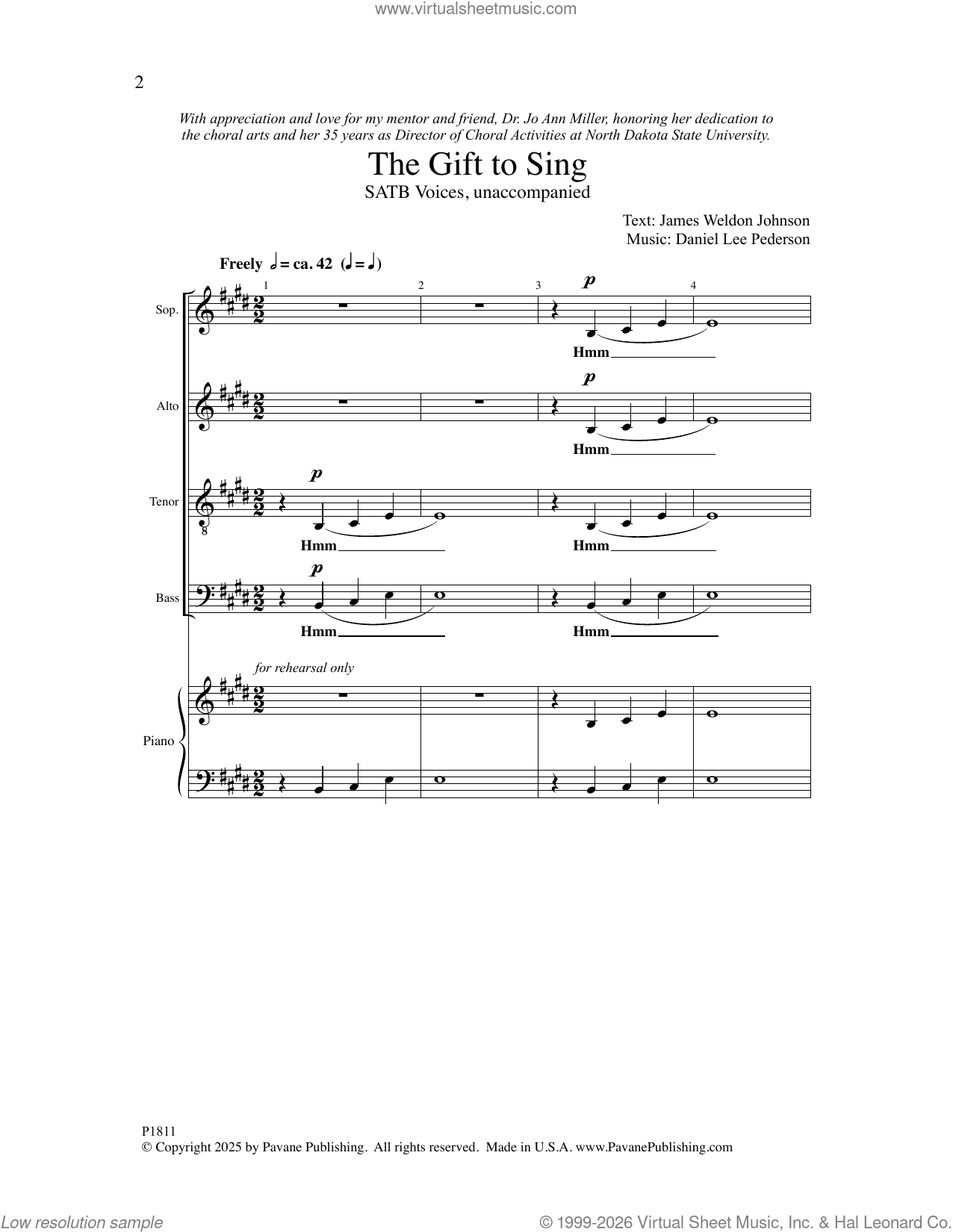 Daniel Lee Pederson: The Gift To Sing sheet music for choir (SATB ...