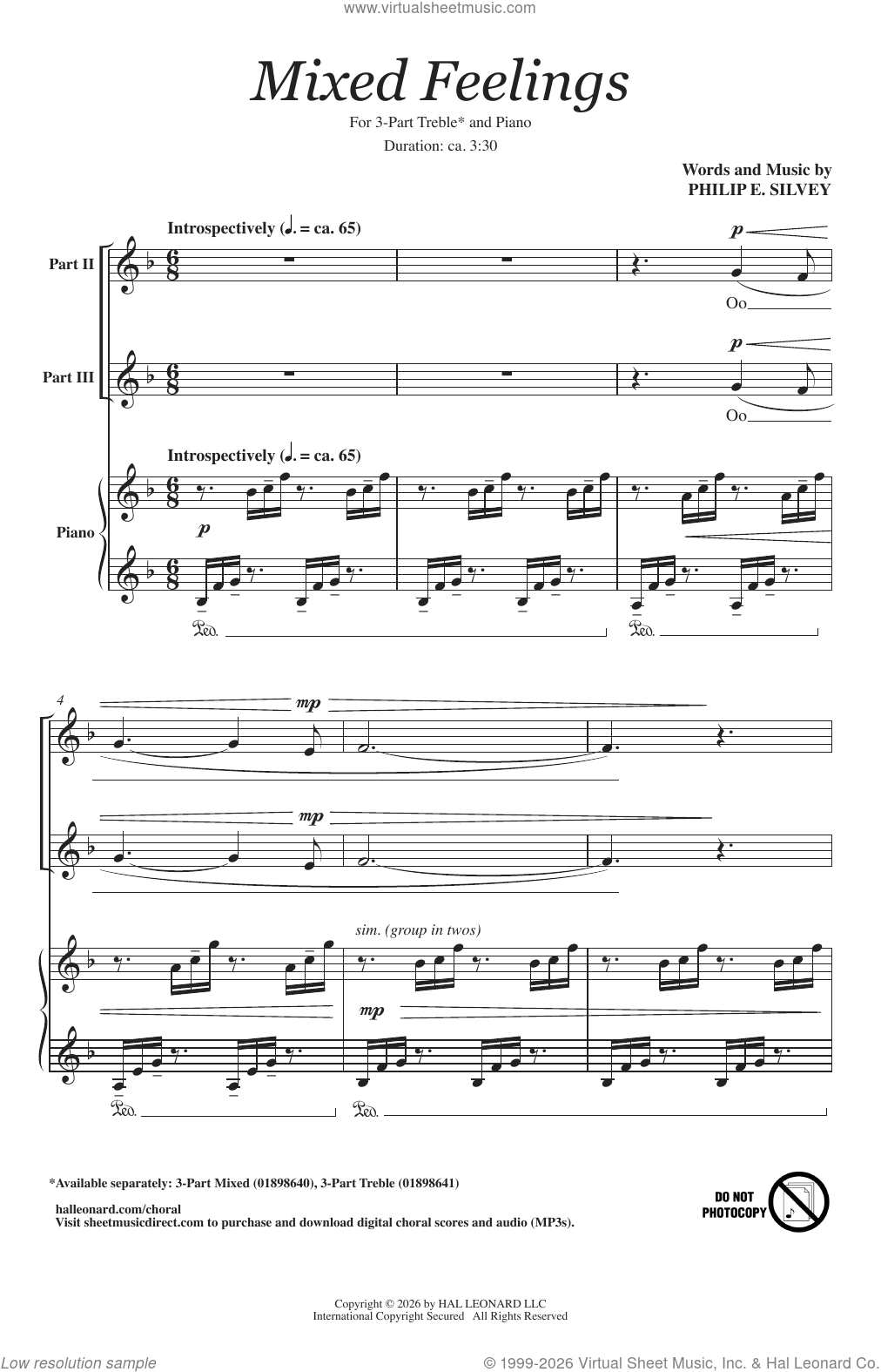 Mixed Feelings sheet music for choir (3-Part Treble) (PDF)