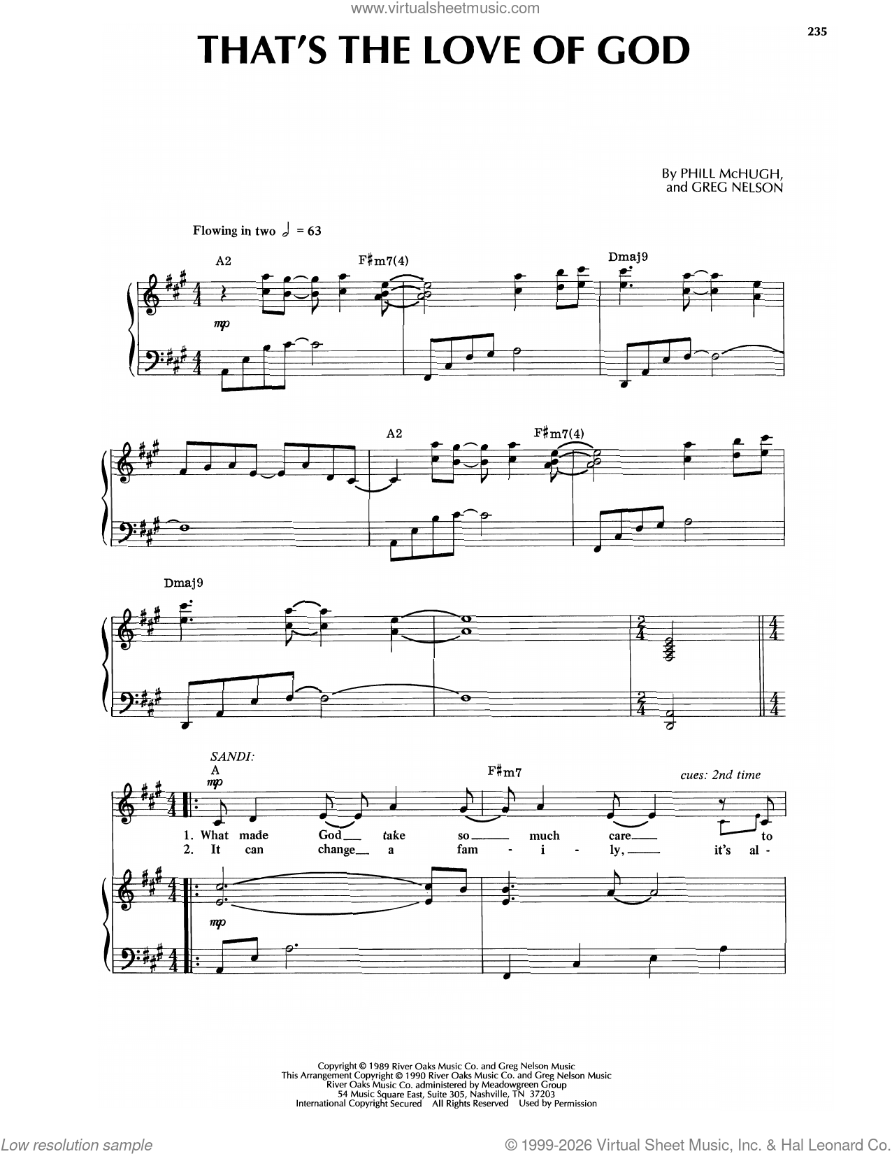 That's The Love Of God sheet music for voice and piano (PDF)