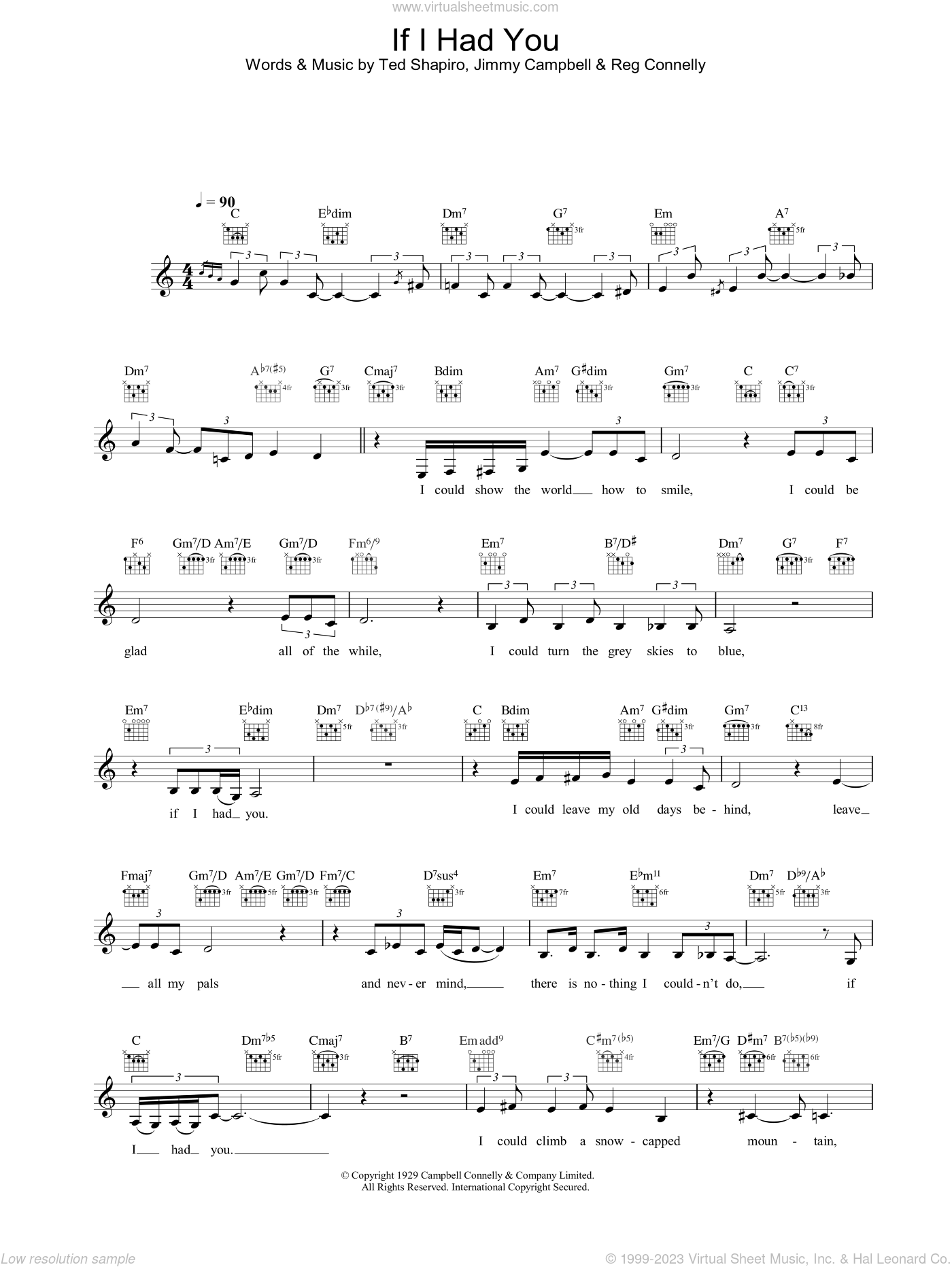 If I Had You sheet music (fake book) (PDF)