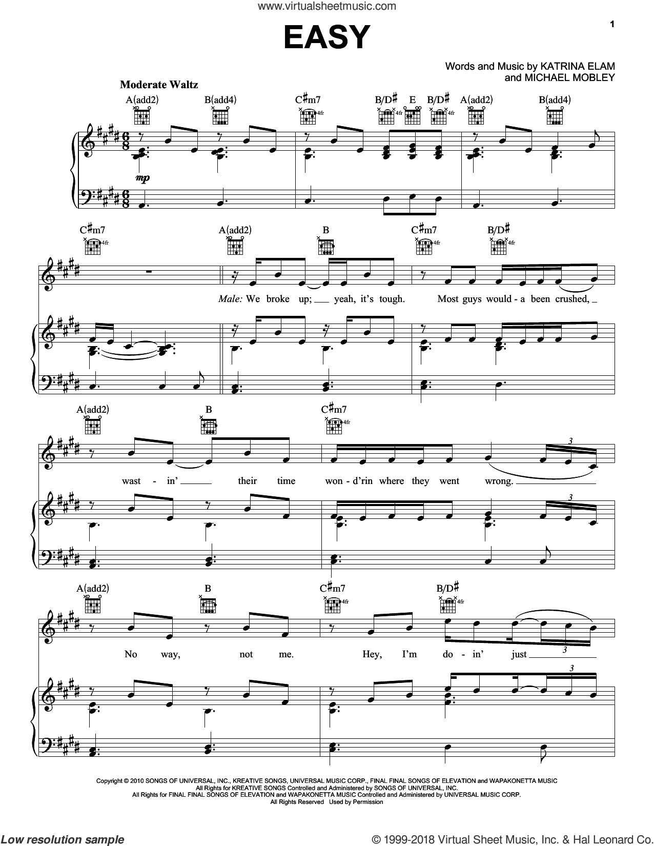 Rascal Flatts feat. Natasha Bedingfield: Easy sheet music for voice ...