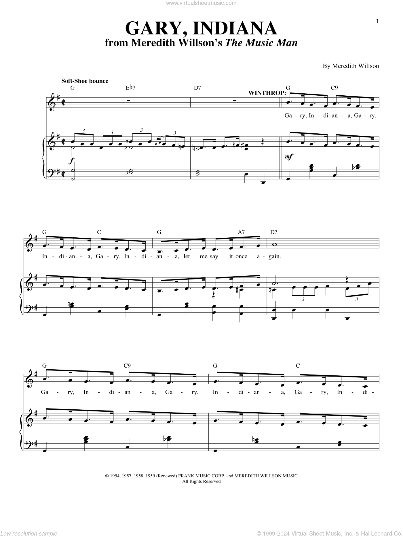 Gary, Indiana sheet music for voice and piano (PDF) v2
