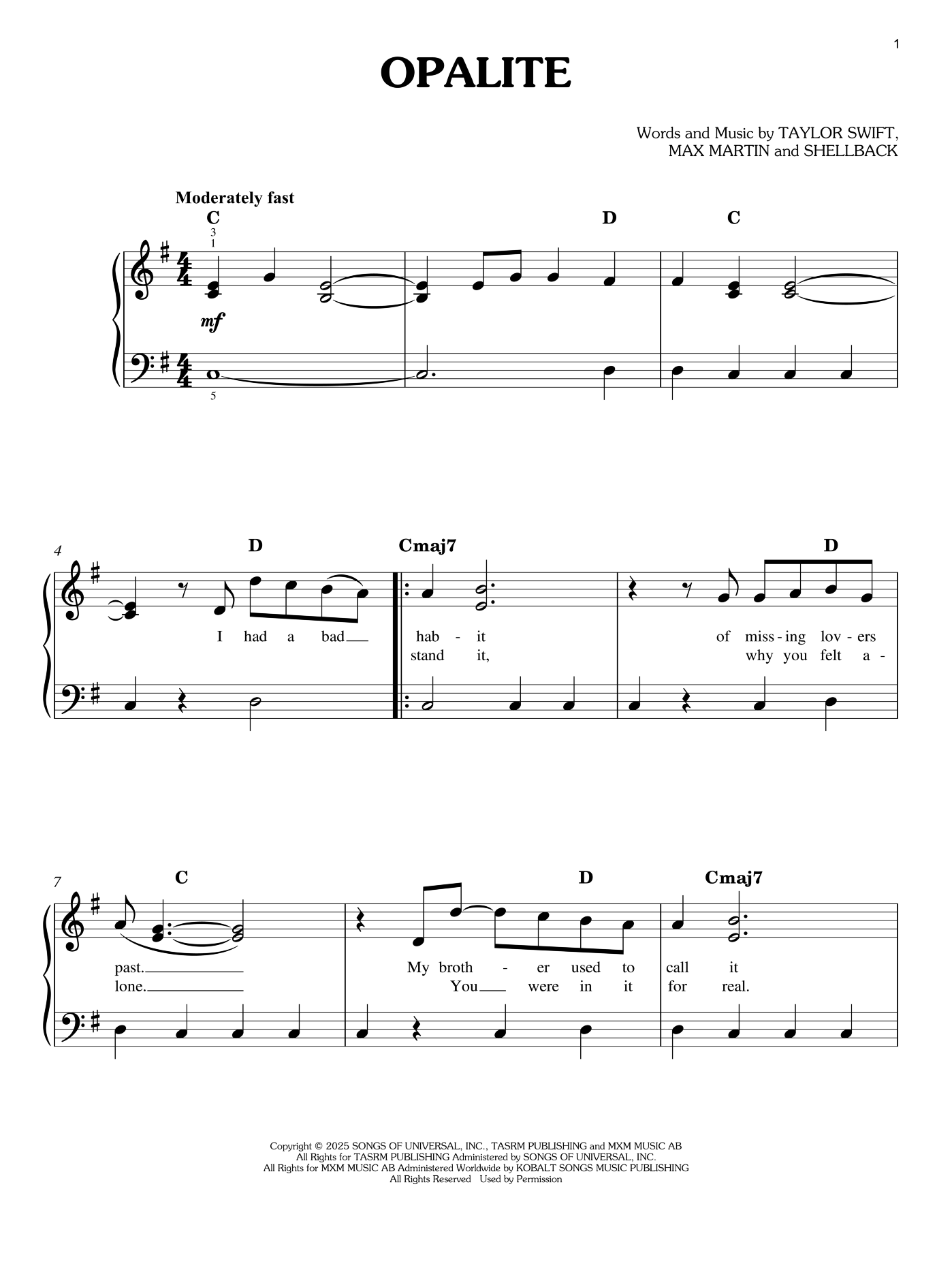 Jeopardy Theme sheet music for piano solo (big note book) (PDF)