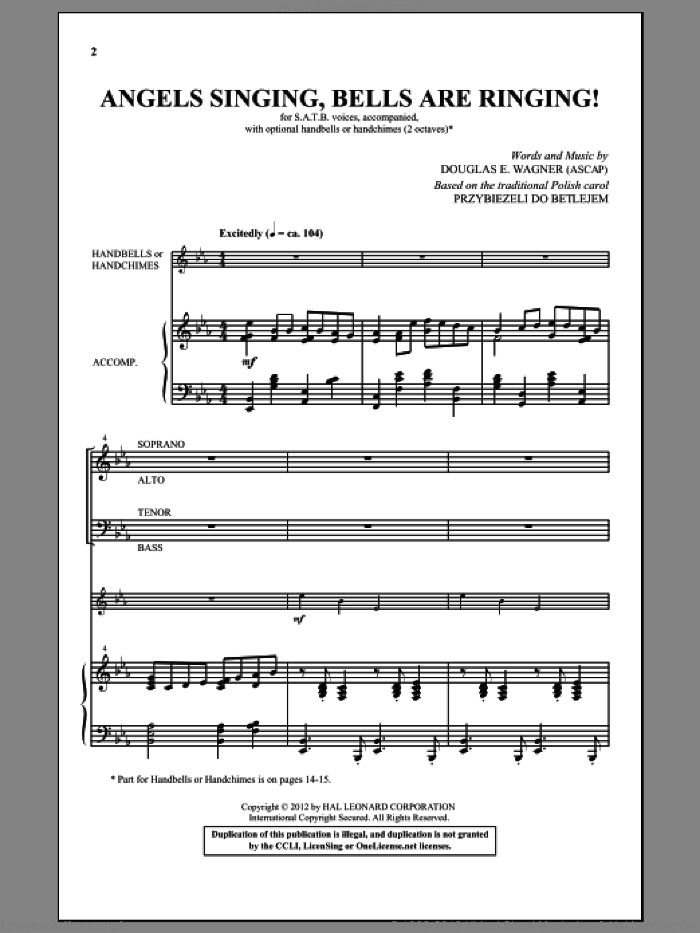 Angels Singing, Bells Are Ringing! sheet music for choir (SATB: soprano ...
