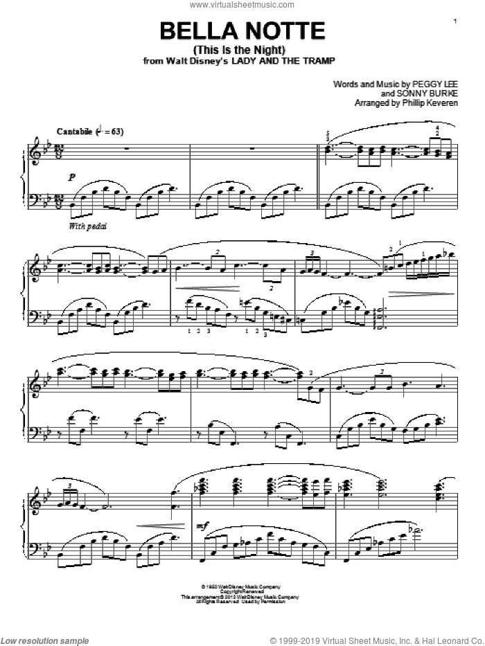 Bella Notte (This Is The Night) [Classical version] (from Lady And The ...