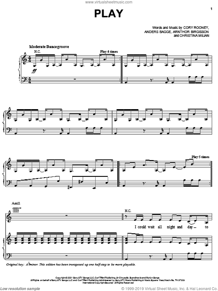 Jennifer Lopez: Play sheet music for voice, piano or guitar (PDF)