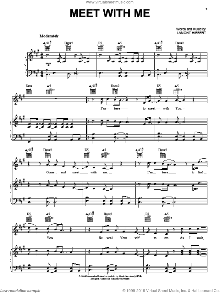 Meet With Me sheet music for voice, piano or guitar (PDF)