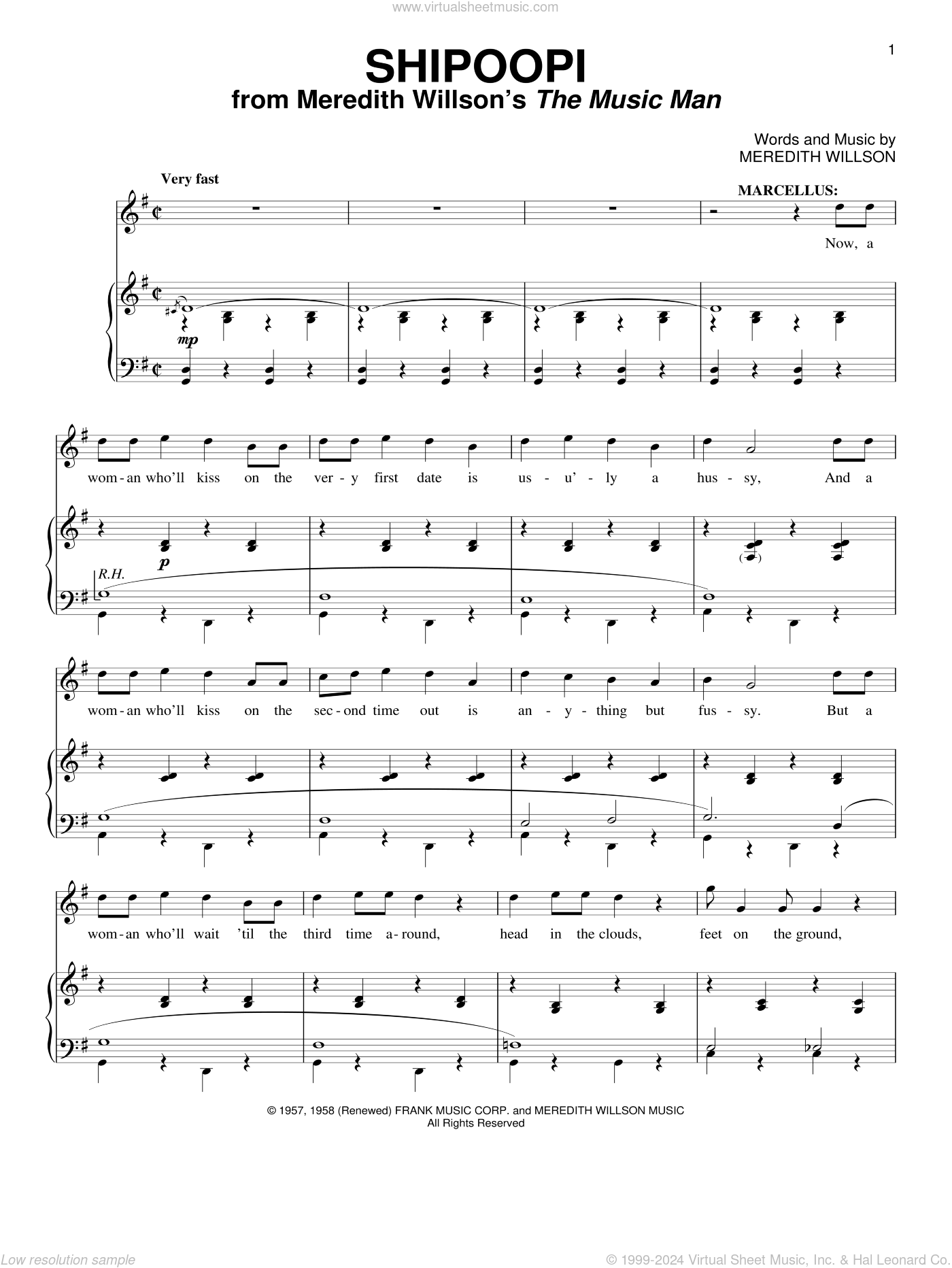 Shipoopi sheet music for voice and piano (PDF-interactive)