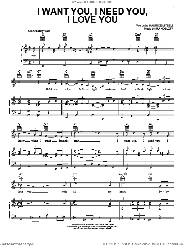 Elvis Love Songs (complete set of parts) sheet music for voice, piano ...