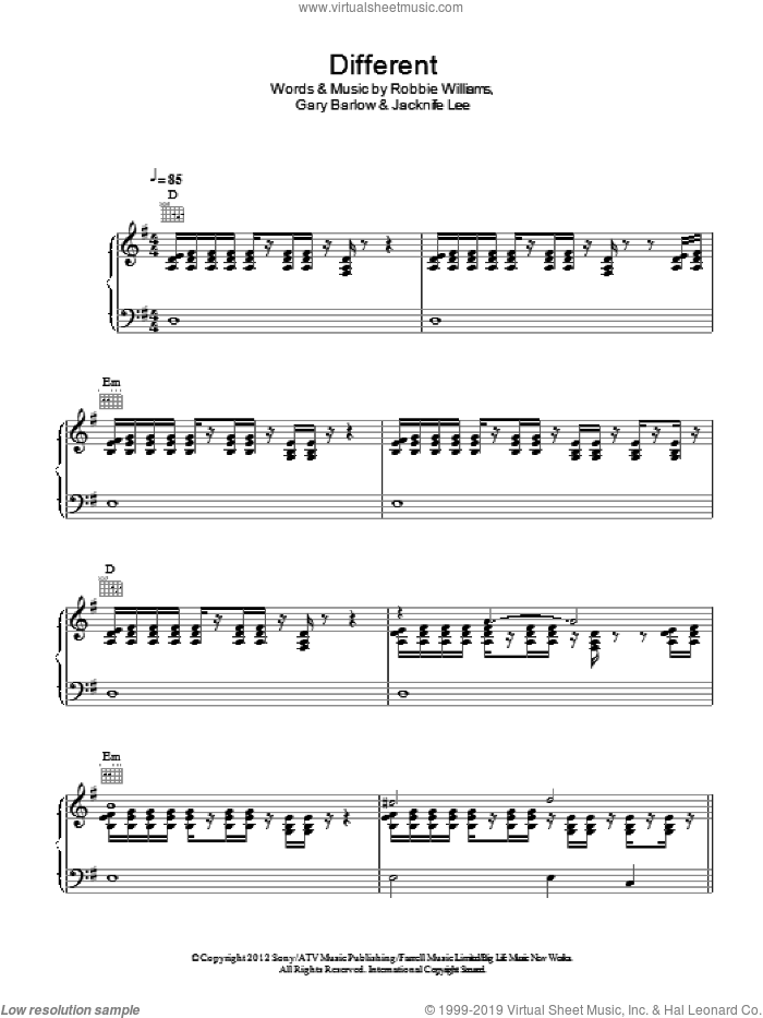 Different sheet music for voice, piano or guitar (PDF)