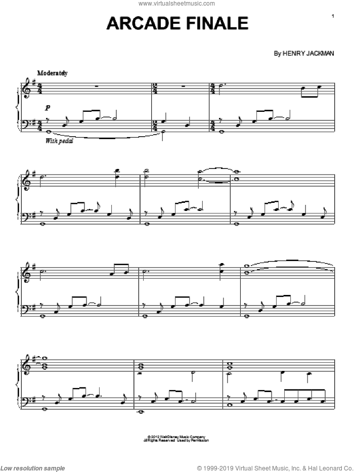 Arcade Finale sheet music for piano solo (PDF-interactive)