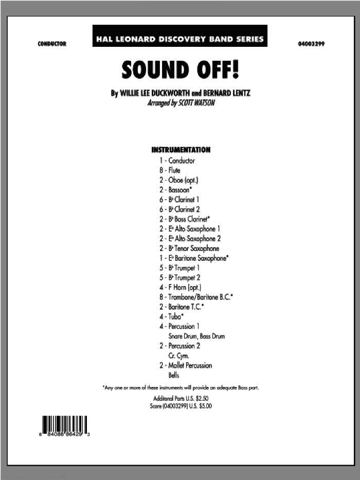 Sound Off sheet music (complete collection) for concert band