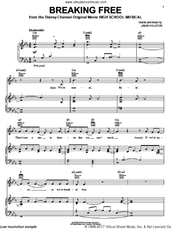 Selections from High School Musical (complete set of parts) sheet music ...