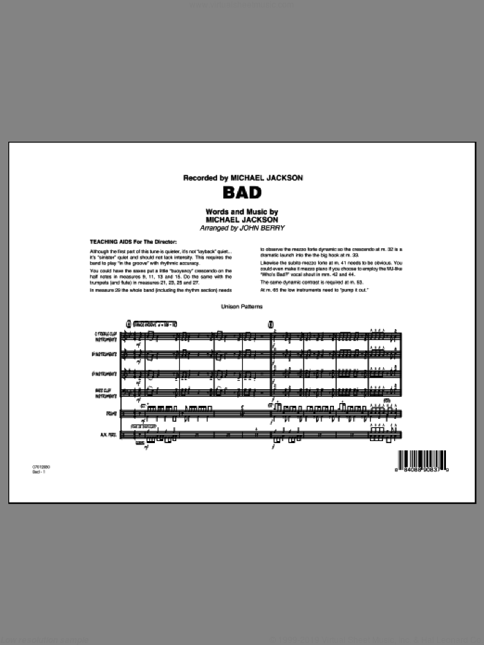 Bad sheet music (complete collection) for jazz band (PDF)