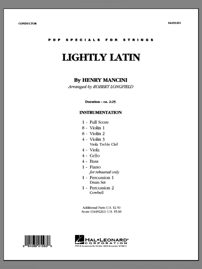 Lightly Latin sheet music (complete collection) for orchestra