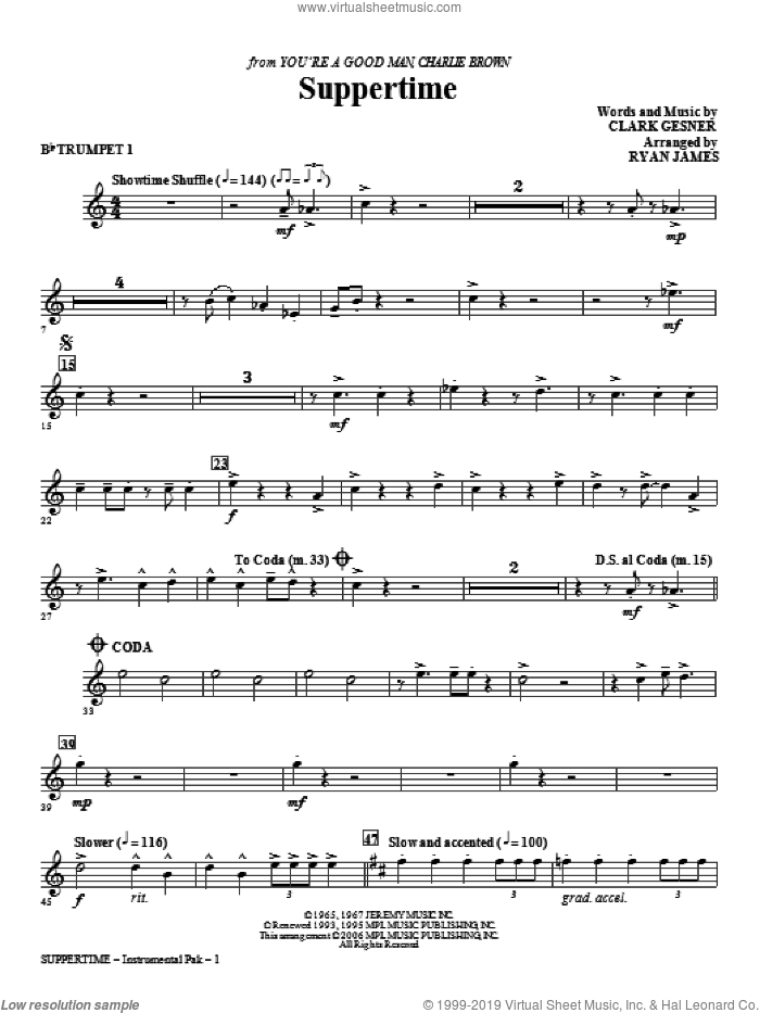 Suppertime (complete set of parts) sheet music for orchestra/band