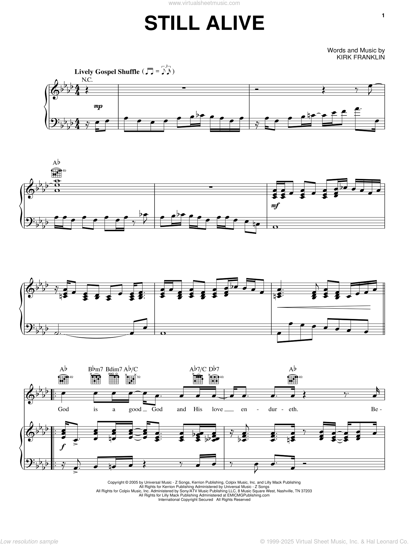 Still Alive sheet music for voice, piano or guitar (PDF)