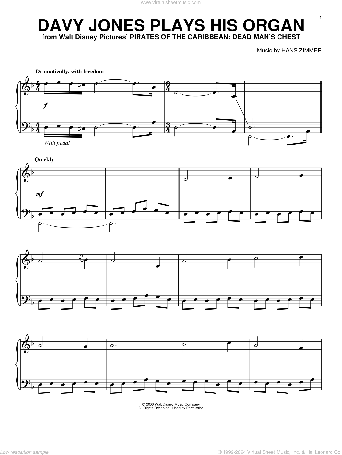 Davy Jones Plays His Organ (from Pirates Of The Caribbean: Dead Man's ...