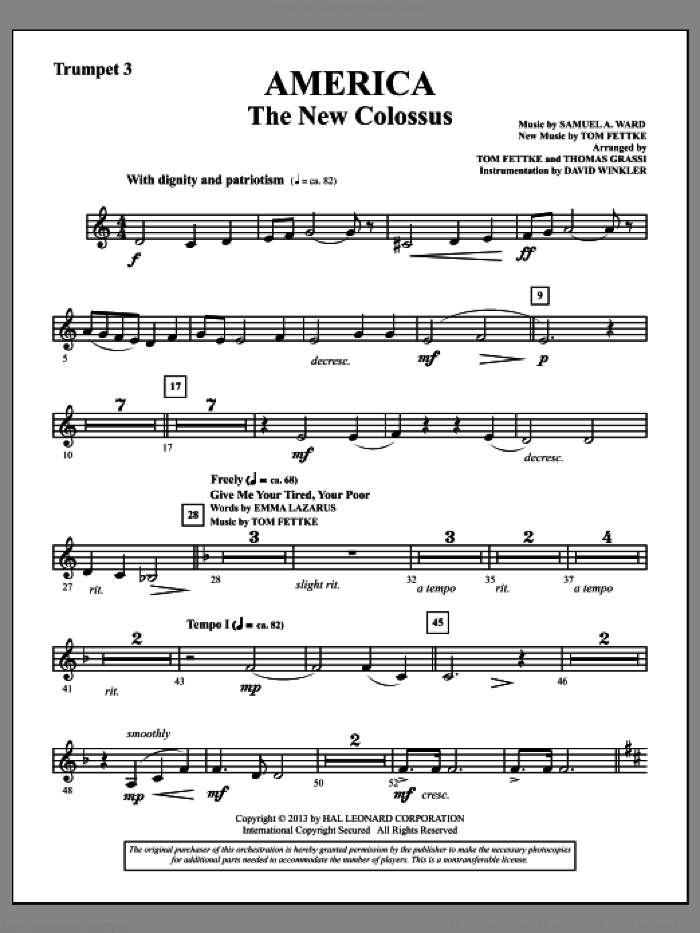 America (complete set of parts) sheet music for orchestra/band