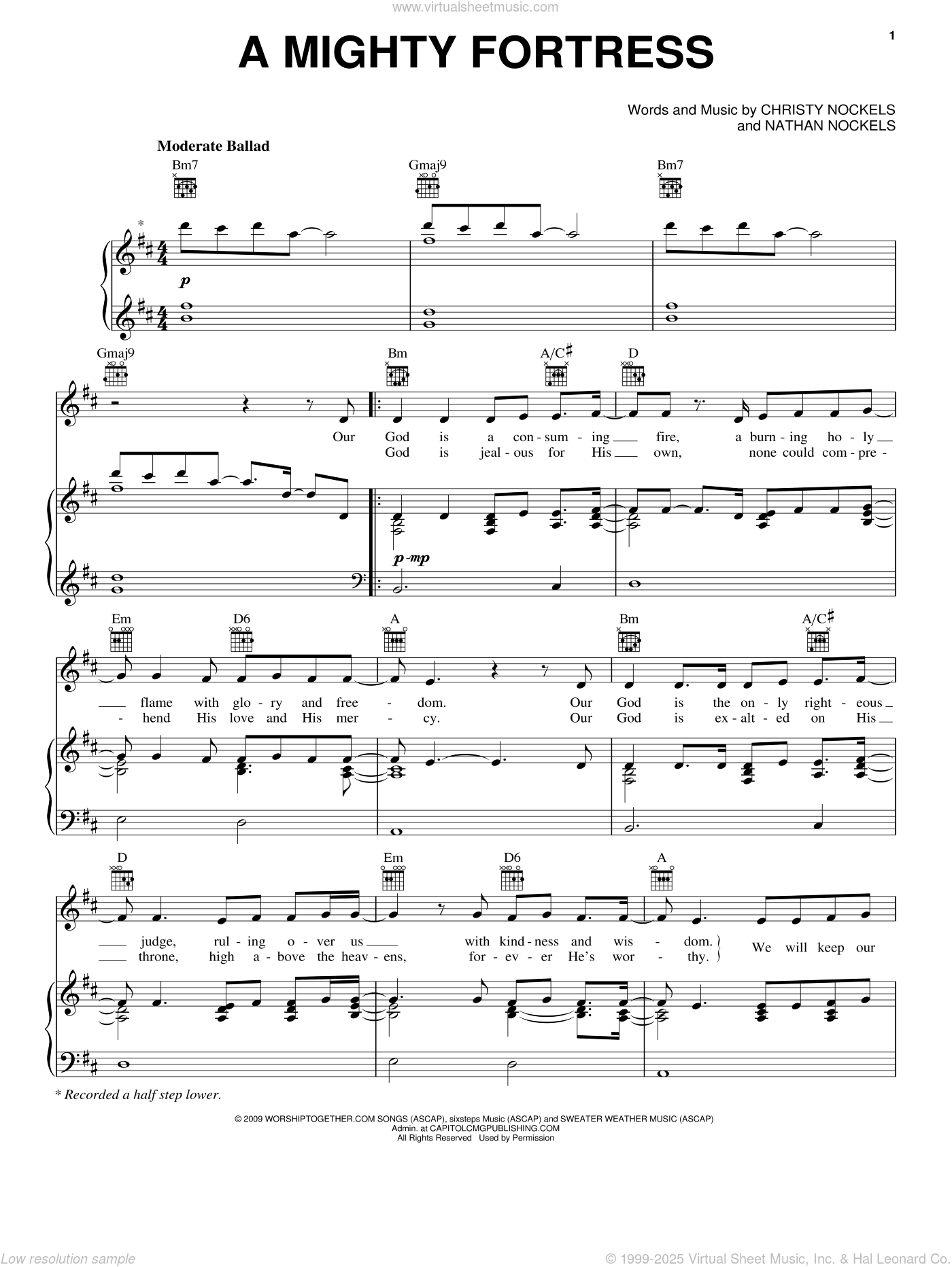 Passion: A Mighty Fortress sheet music for voice, piano or guitar