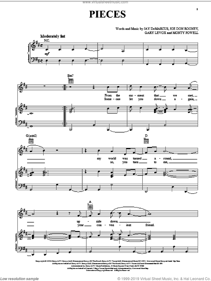 Rascal Flatts: Pieces sheet music for voice, piano or guitar