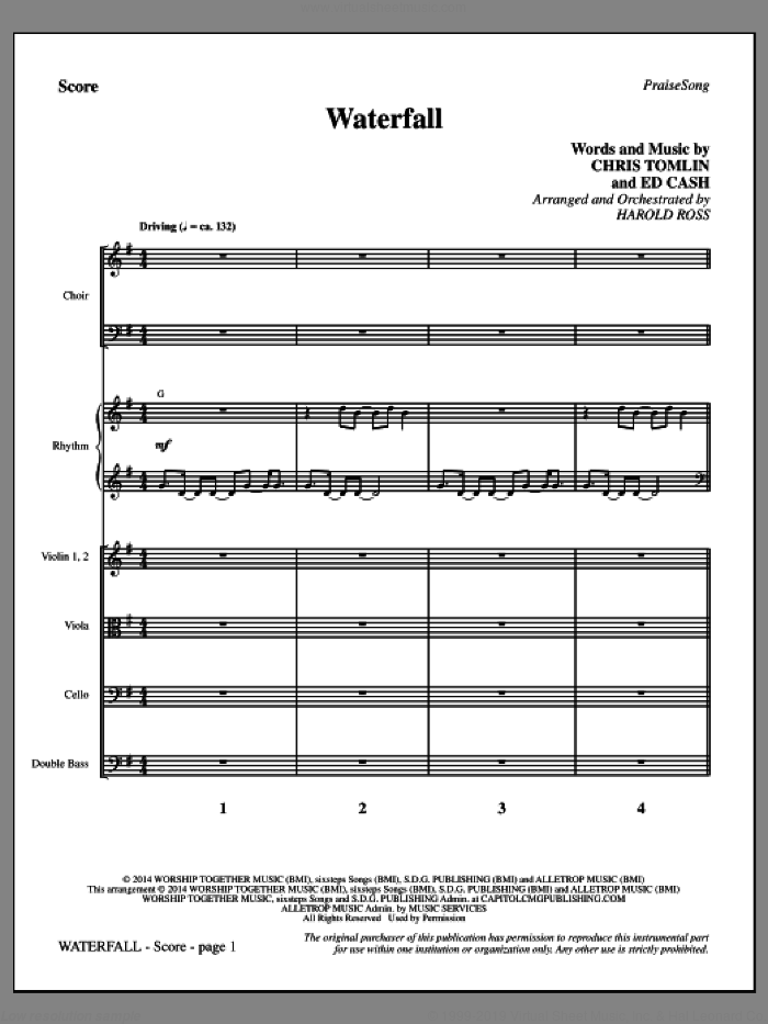 Waterfall sheet music (complete collection) for orchestra/band