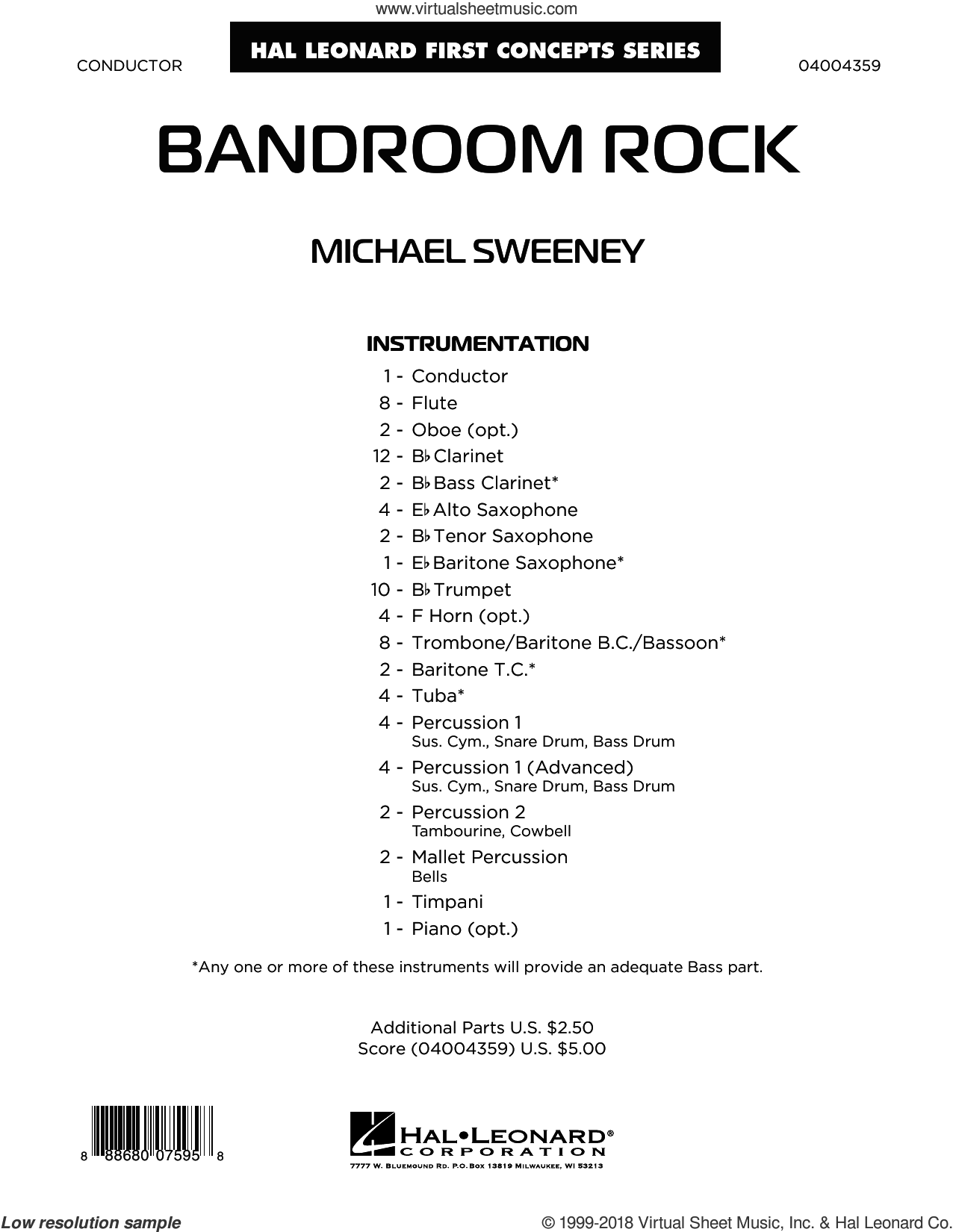 Bandroom Rock sheet music (complete collection) for concert band
